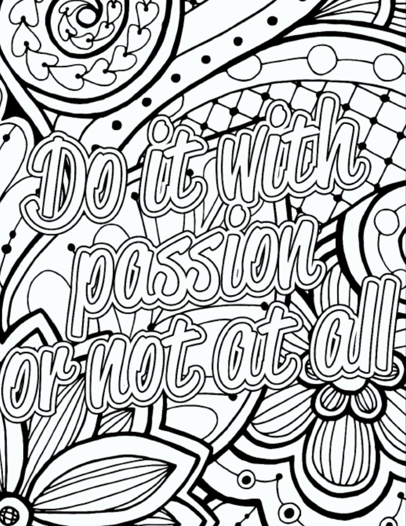 30 Page "you Are Worthy" Adult Coloring Book - Digital Download ...