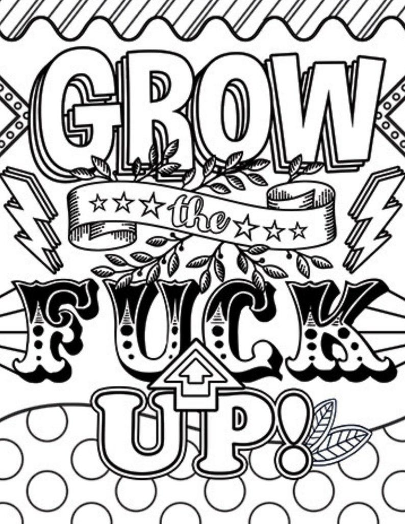 40 Page Fuck This Shit Adult Swear Word Coloring Book - Etsy Finland
