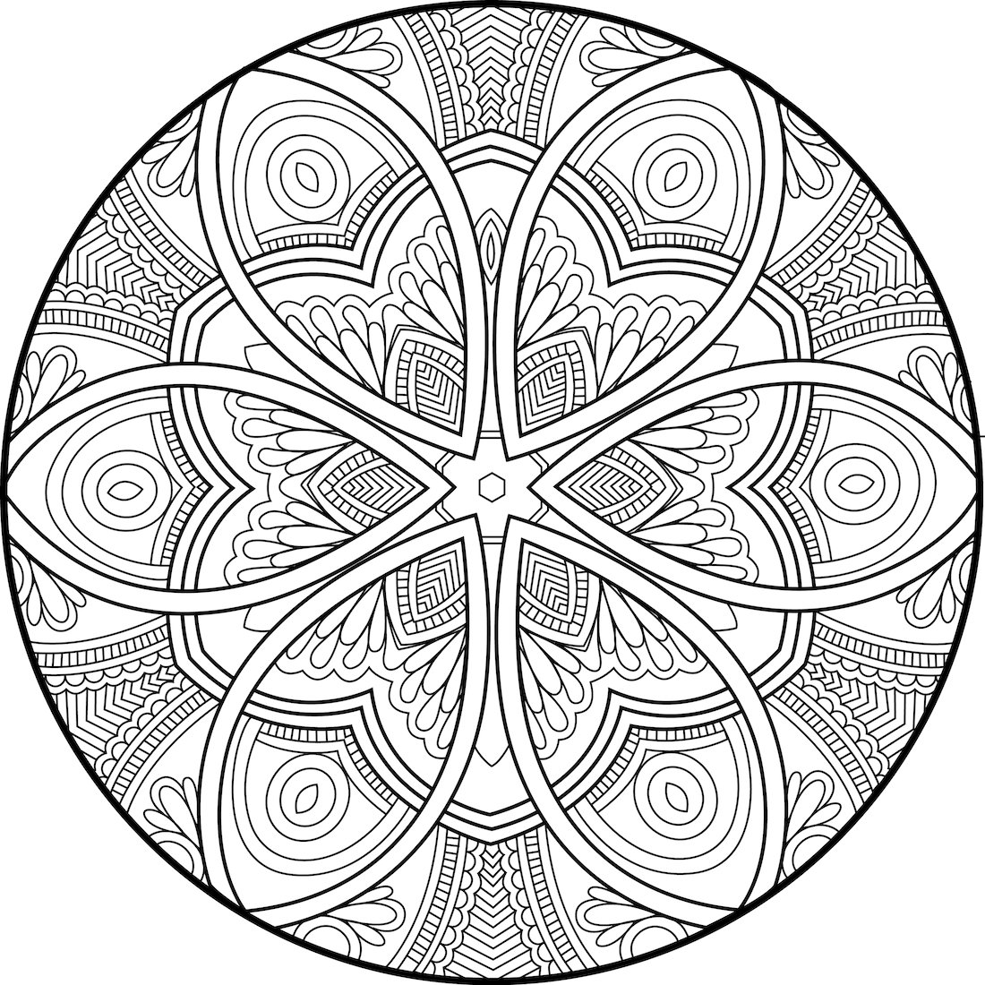 50 Page Mandala Coloring Book - Digital Download - Printable - Etsy