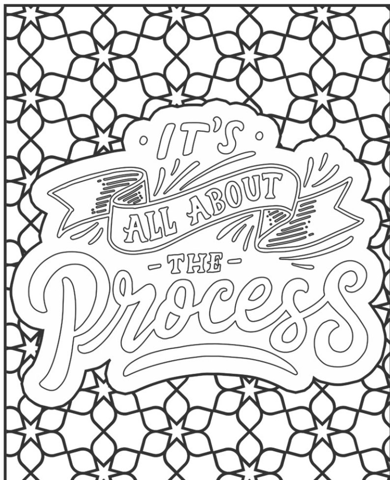 100 Page Adult Motivational Coloring Book Printable - Etsy Israel