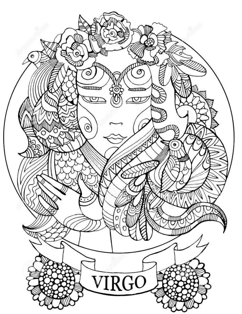 48 Page Astrology Coloring Book Digital Download / Printable - Etsy
