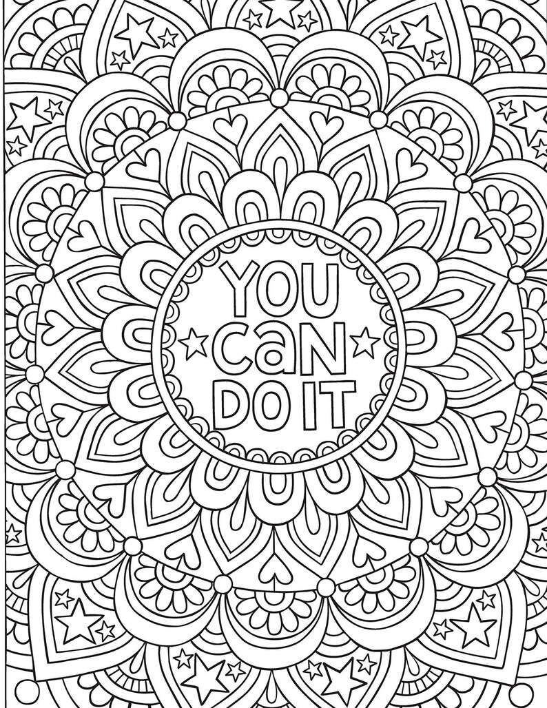 Break up Adult Stress Coloring Book - 30 Pages Printable - Digital ...