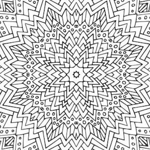 40 PAGE- Stress Relief Adult Coloring Book- Digital Download / Instant ...