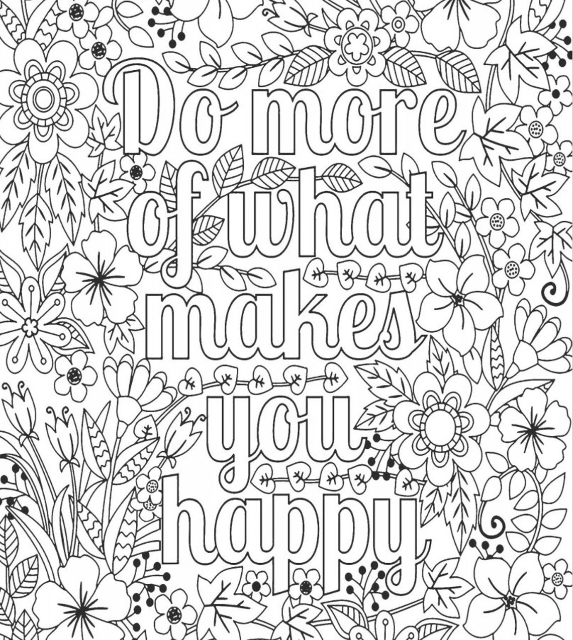 100 Page Believe in Yourself Adult Coloring Book Printable/ | Etsy