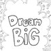 Dream Big Adult Coloring Book 25 Pages Digital Download - Etsy