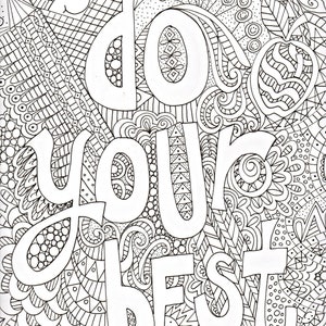 98 Page Anxiety Stress Relief Coloring Book for Adults - Digital ...