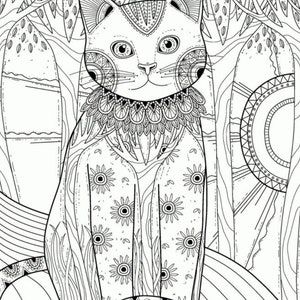 Adult Cat Coloring Book - 30 Pages - Digital Download/printable - Etsy