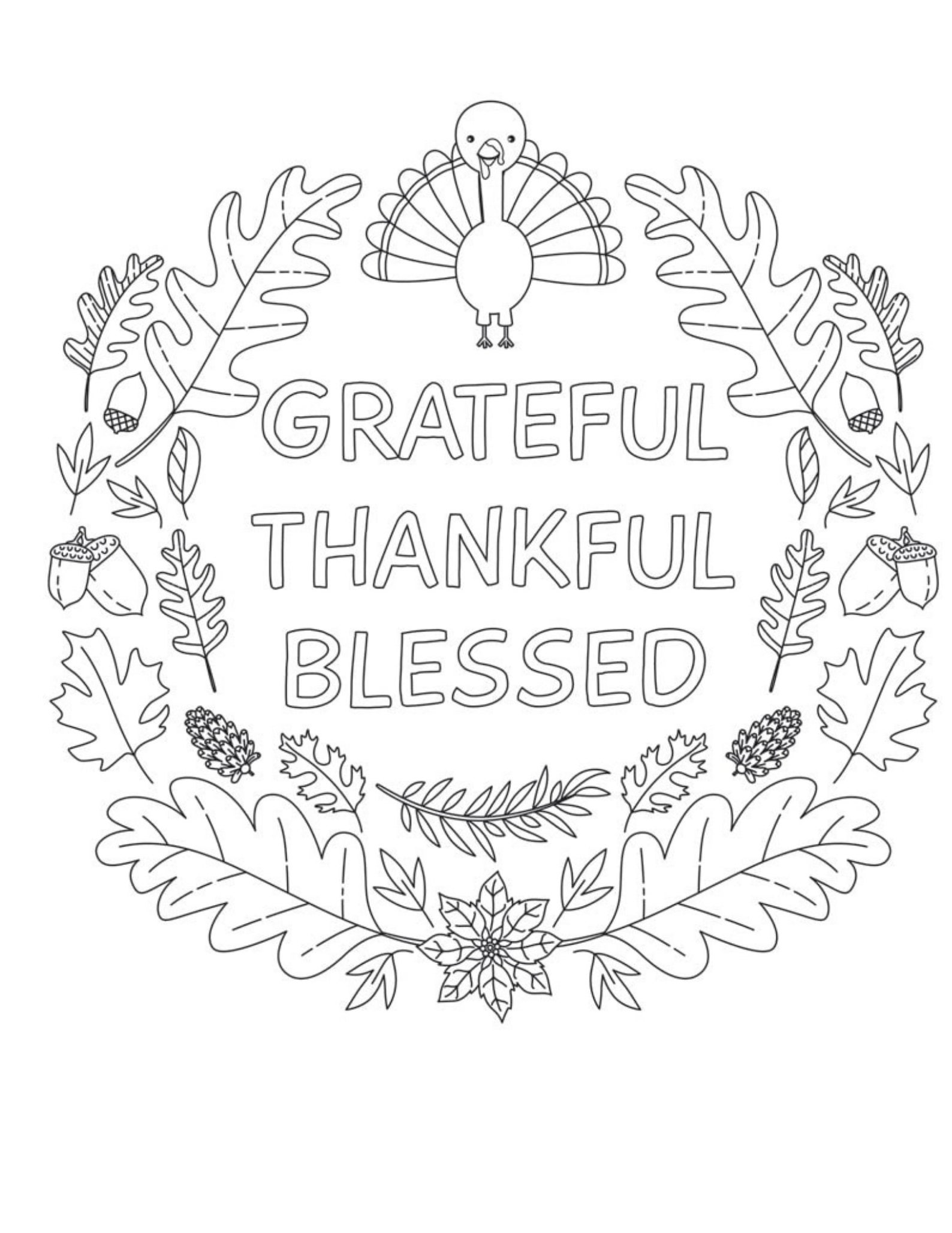 22 Page give Thanks Coloring Book (Download Now) - Etsy