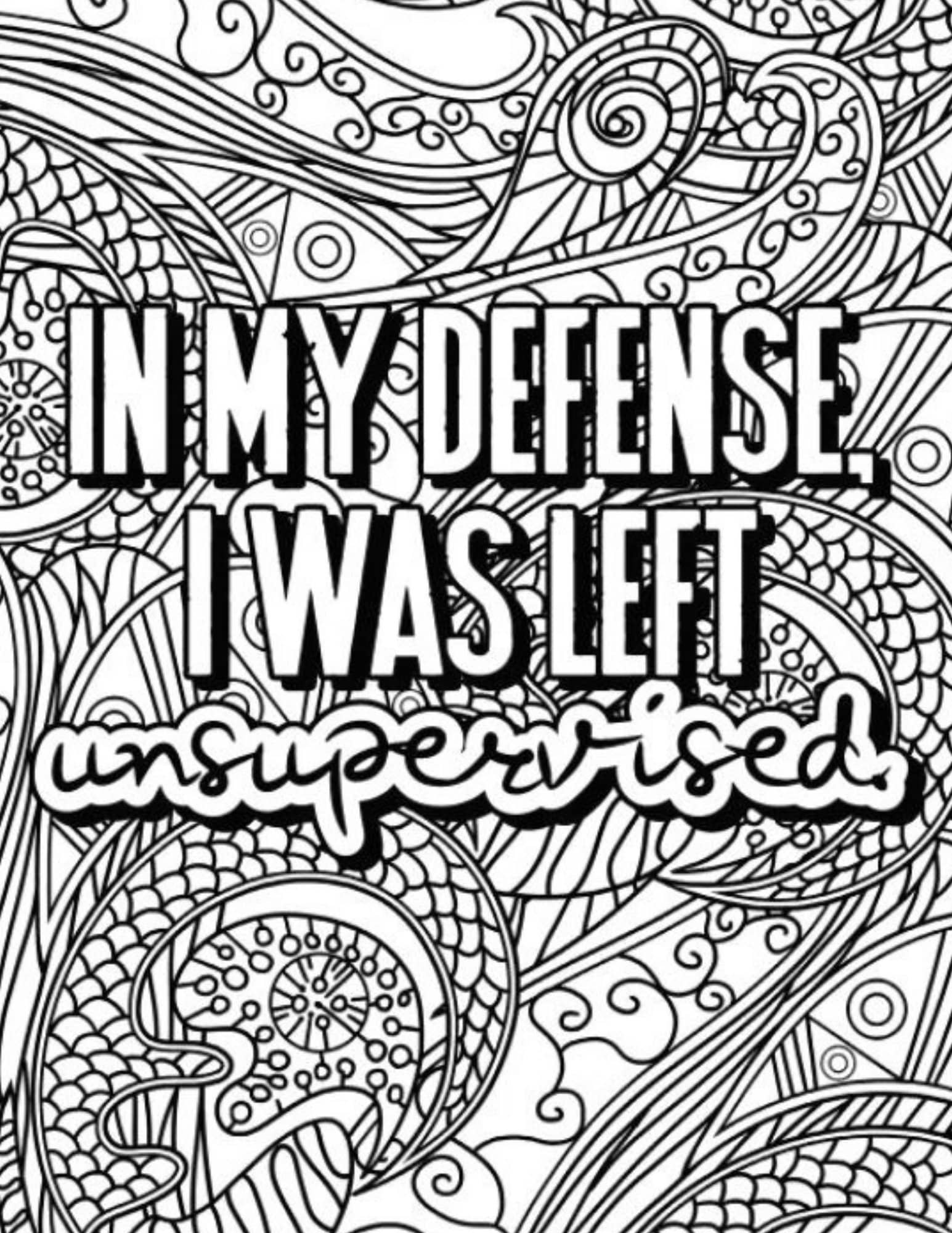 98 Page Anxiety Stress Relief Coloring Book for Adults - Digital ...