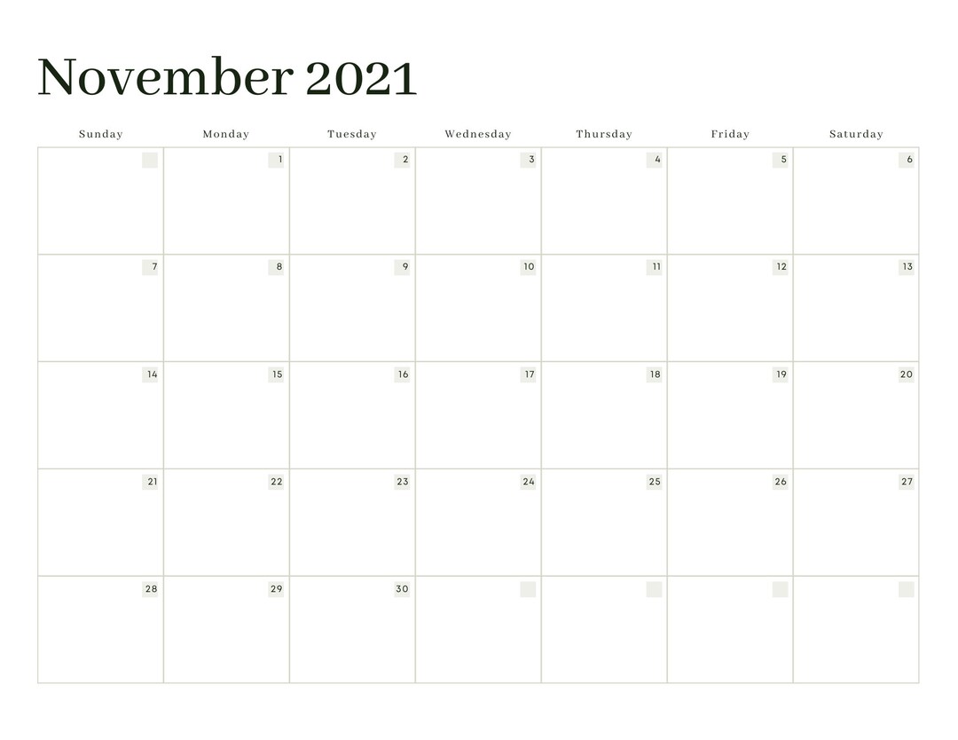 2021-2022 Calendar Printable, Year at a Glance, Planner Refills ...
