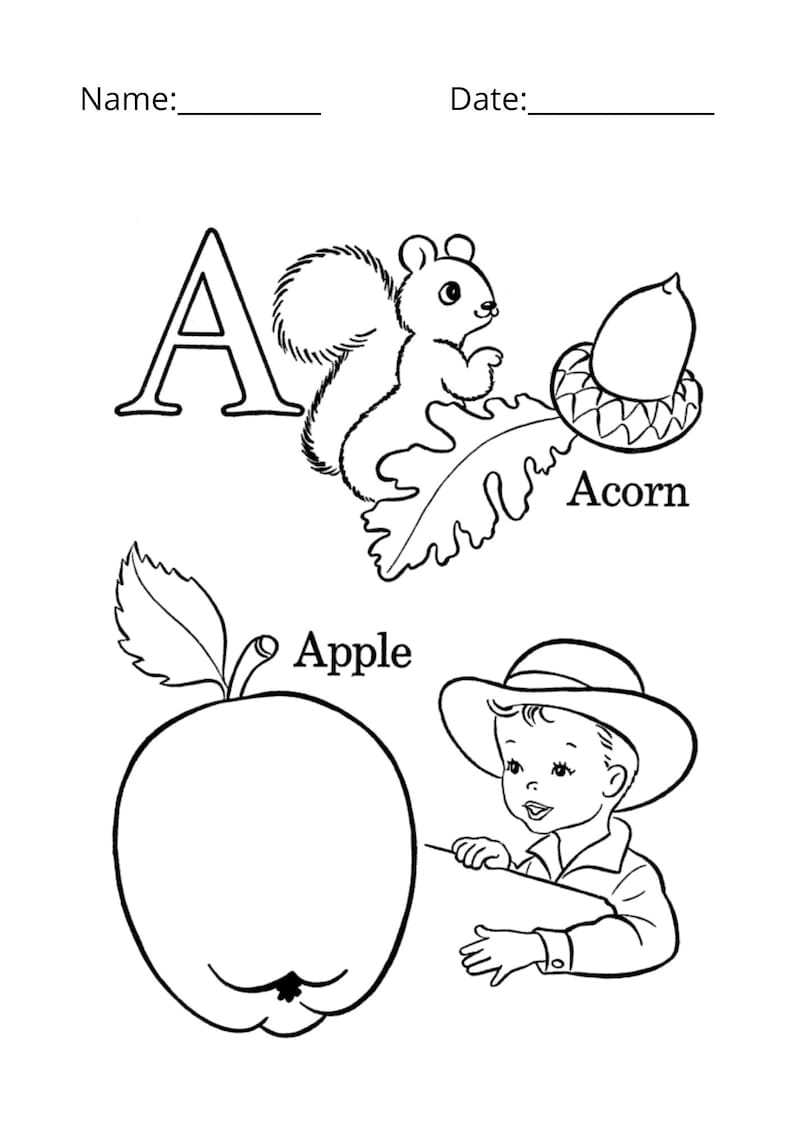 Kids Printable Coloring Pages Alphabet and Numbers - Print and Color ...