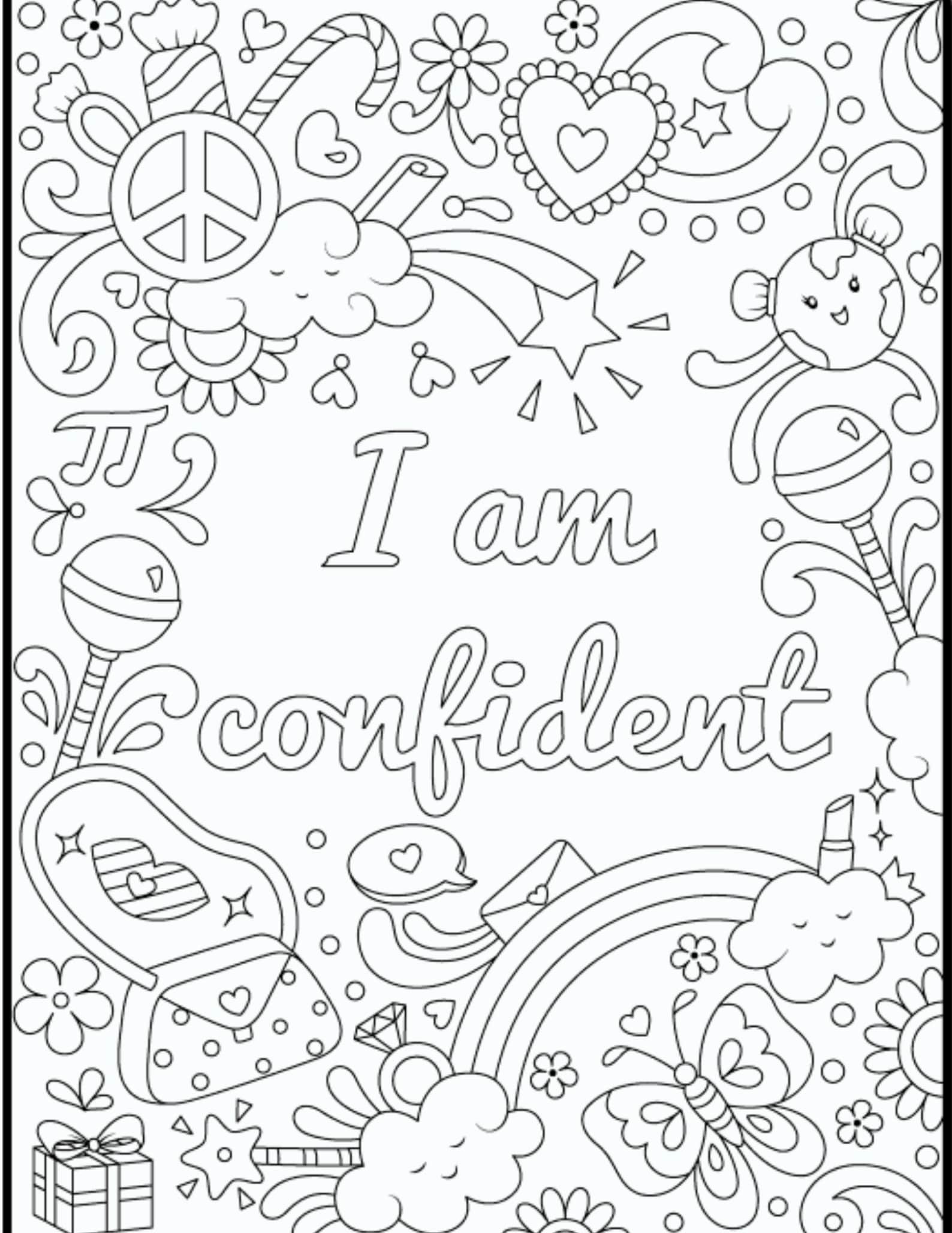 30 Page you Are Worthy Adult Coloring Book Digital Download/printable ...