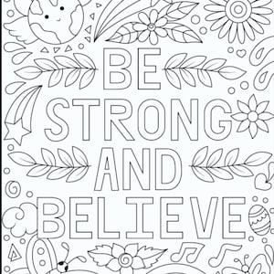 Dream Big Adult Coloring Book - 25 Pages - Digital Download - Etsy