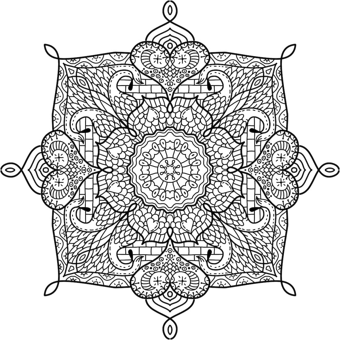 50 Page Mandala Coloring Book - Digital Download - Printable - Etsy