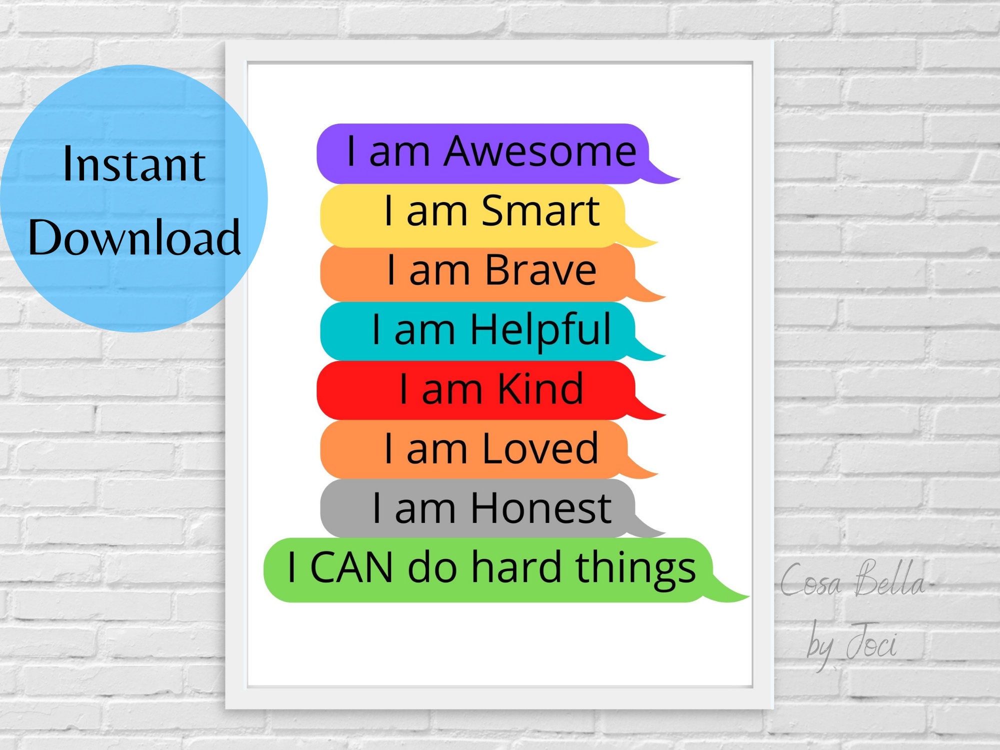 Classroom Affirmations Printable Wall Art | Etsy