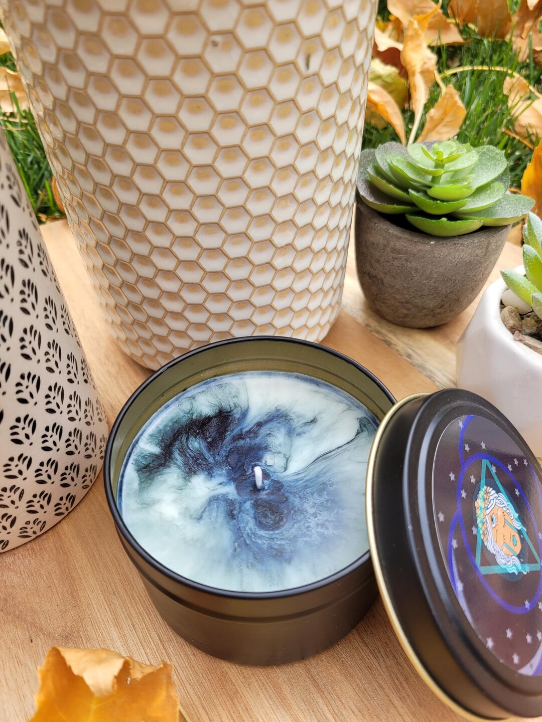 Caribbean Teak-wood 8oz Candle – Handcrafted Soy Candle, Earthy & Warm ...