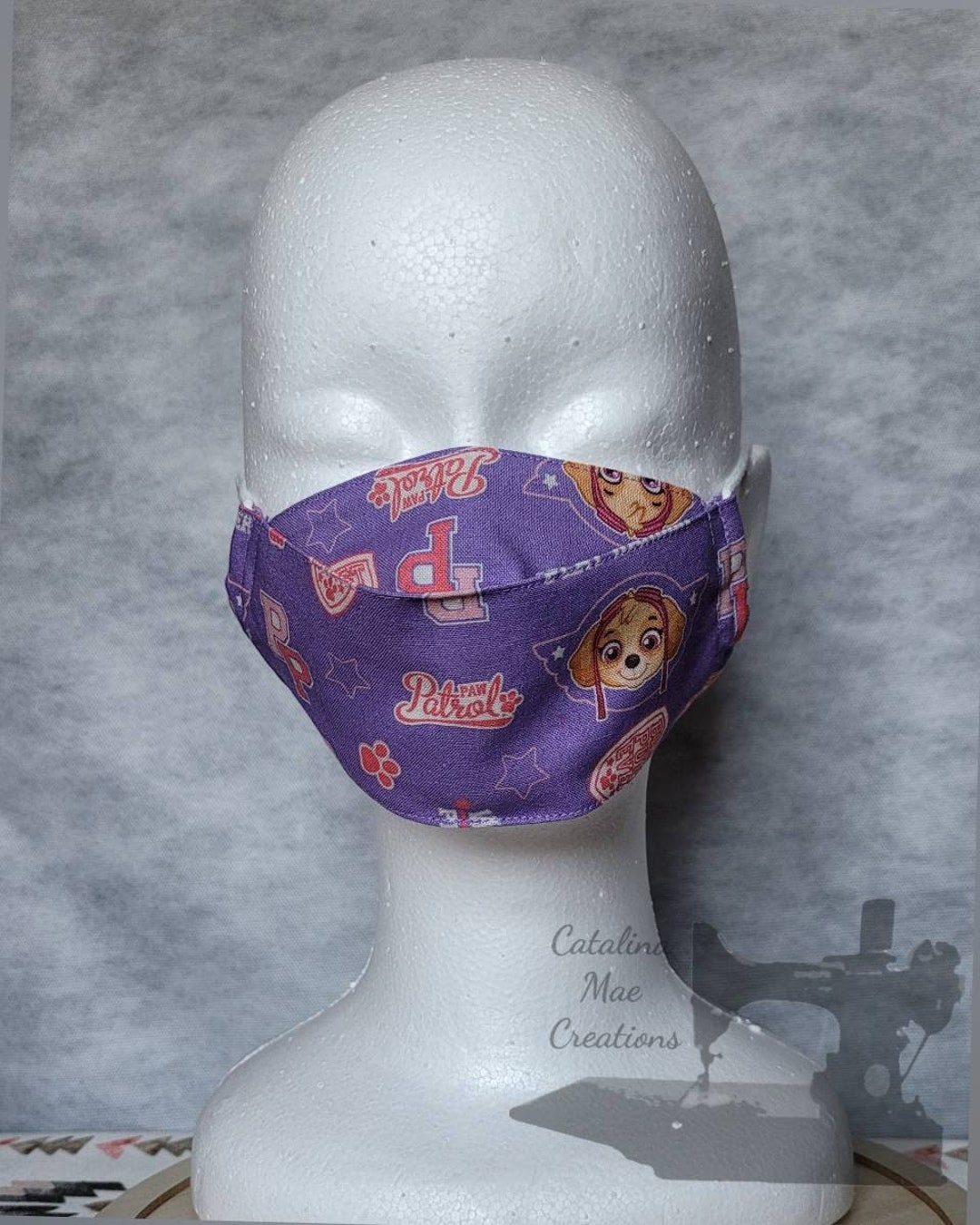 Purple Paw Patrol Skye 3D Style Mask child Sizes 2 or 3 Layers - Etsy