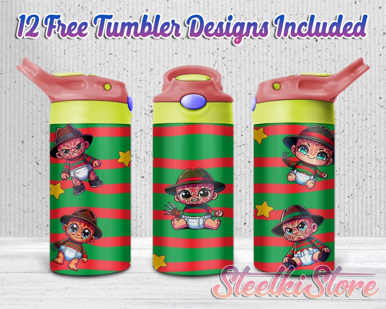 Baby Killers 12 Oz Tumbler Wrap Png, Sippy Cup 12 Oz Png, Flip-top Cup 12 Oz Png, Cartoon Kids ...
