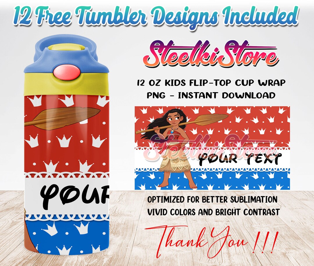 Princess 12 Oz Tumbler Wrap Png, Sippy Cup 12 Oz Png, Flip-top Cup 12 ...