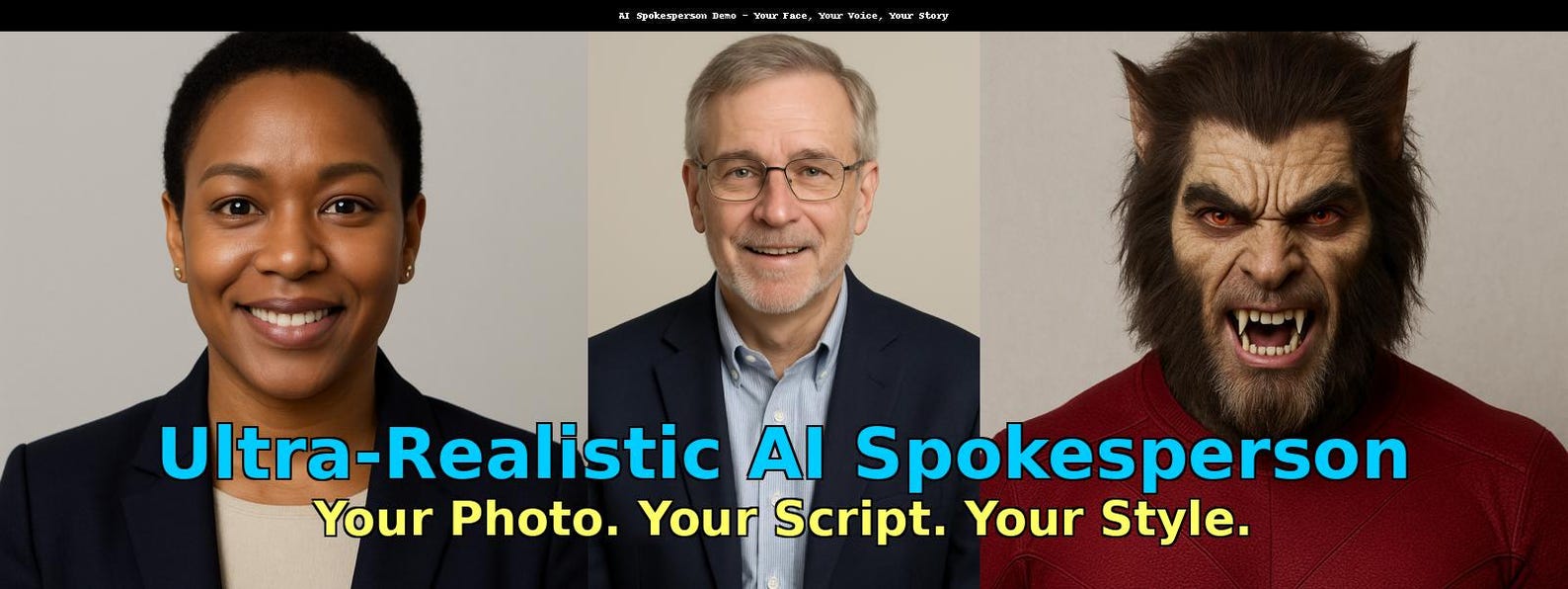 Ultra-realistic AI Spokesperson Video – Custom Avatar From Your Photo ...
