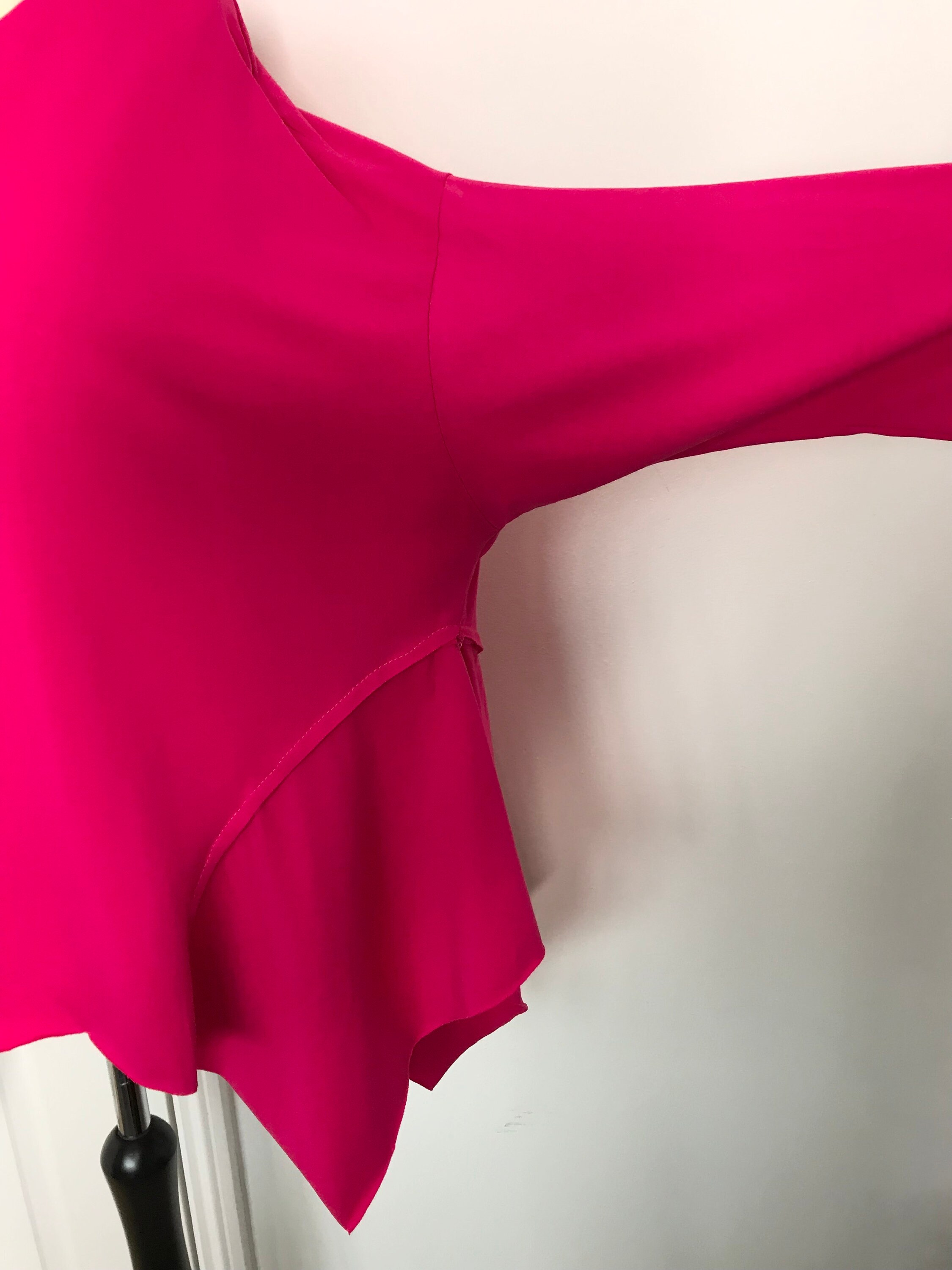 Made in Italy Lagenlook Hot Pink Handkerchief Hem Top UK Sz 14 16 18 - Etsy