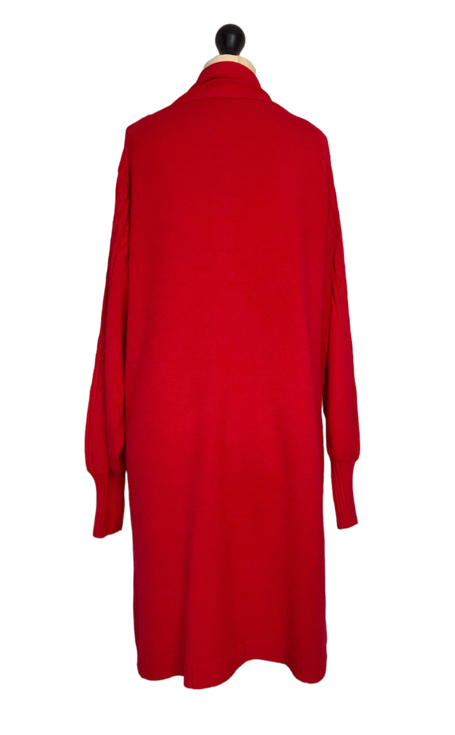 Quirky Lagenlook Long Red Cable Knit Sleeve Cardigan UK Size - Etsy UK