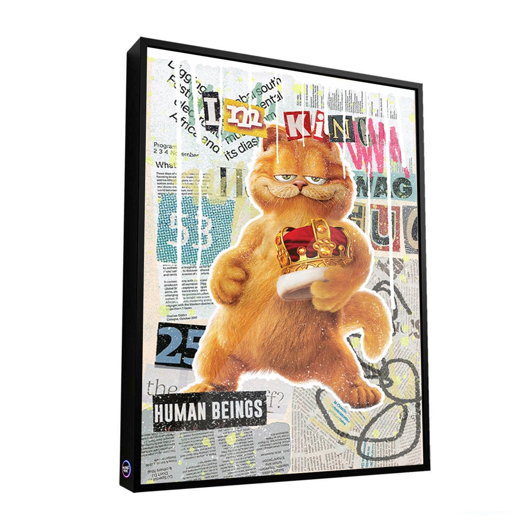 Garfield in the Newspaper Digital Poster Printable Character Wall Art ...