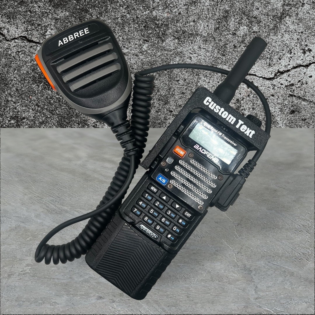 3D Printed Baofeng UV-5R / Uv5rv2+/ BF-F9 / GT-5R , Customized Text Every Day Carry Accessory ...