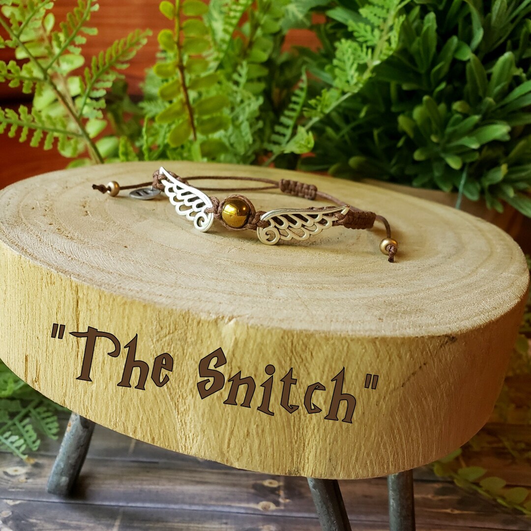 The Snitch Bracelet Handmade Handwoven Handstamped Brown Cotton Cording ...
