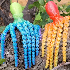 Articulated/flexible Octopus Fidget Toy, 8 Arms 3D Exclusive Design ...