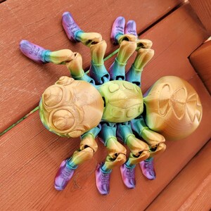 3D Printed Articulated Spider Fidget Toy - Etsy