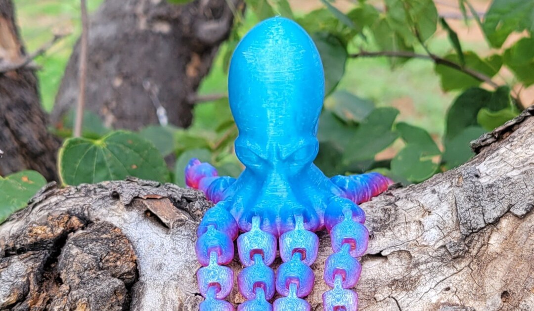 Articulated/flexible Octopus Fidget Toy, 8 Arms 3D Exclusive Design ...