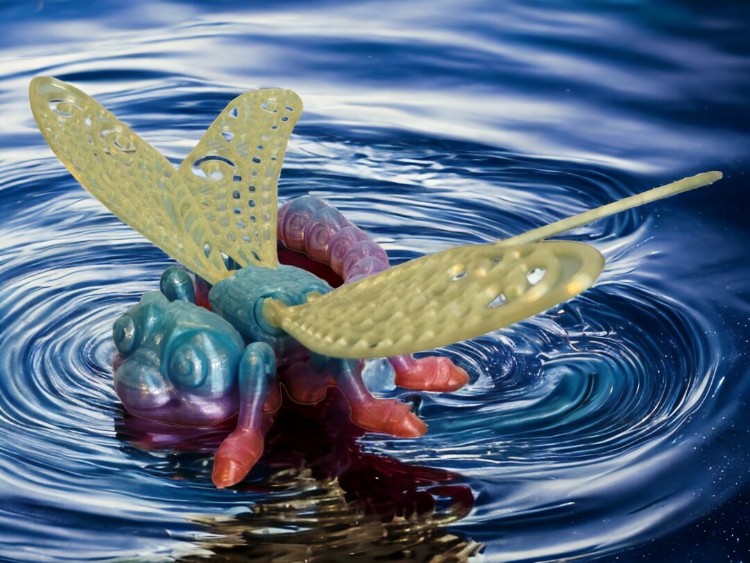 3D Printed Articulated Dragonfly Fidget Toy - Etsy
