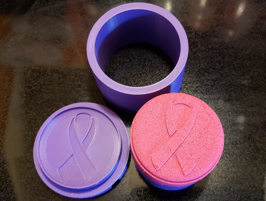 Cancer Ribbon Puck Mold for Bath Bombs, Soap, Shampoo, Conditioner Bar ...