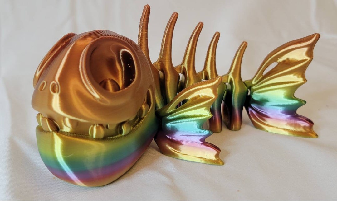 3D Printed Articulated Skeleton Fish Unique Fidget Toy - Etsy