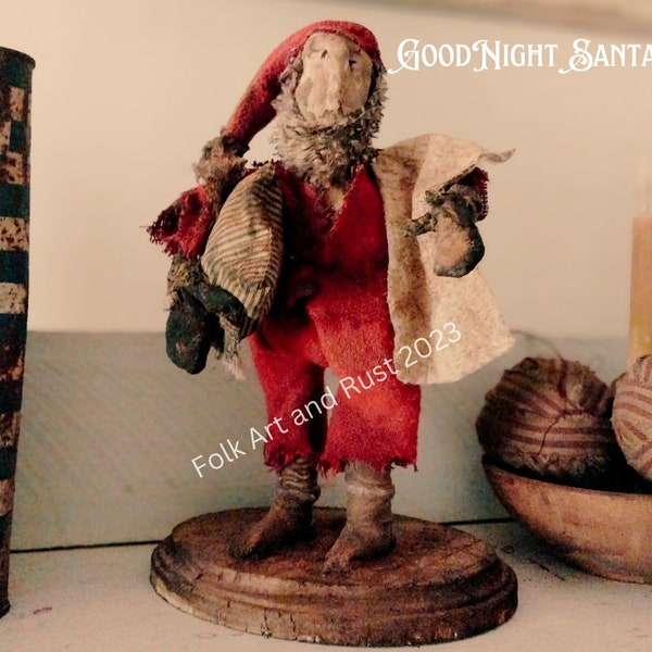 Primitive Santa Pattern - Etsy