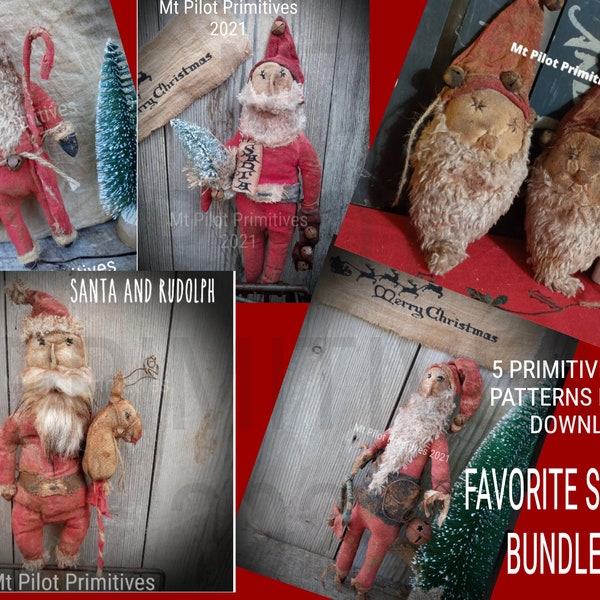Primitive Santa Patterns - Etsy