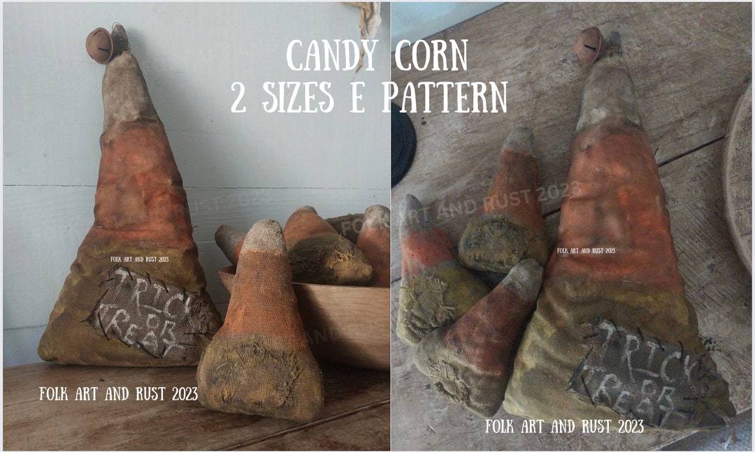 Primitive CANDY CORN E Patterns Large & Small instant - Etsy