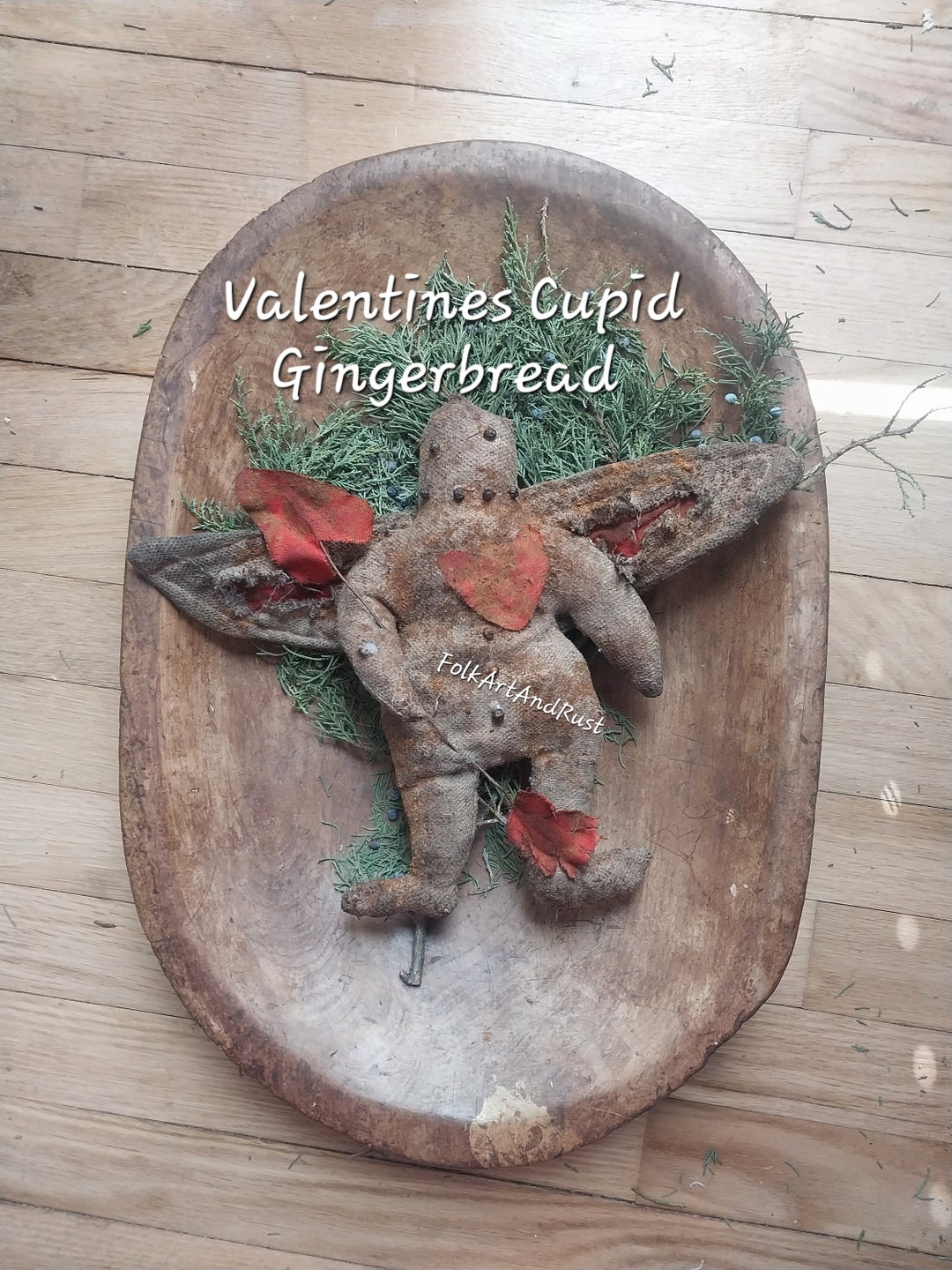 Primitive grungy VALENTINE CUPID Gingerbread Men Pattern Tutorial ...