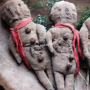 Primitive ~ Grungy GINGERBREAD Men Pattern 2 Styles ~ Instant Download ...