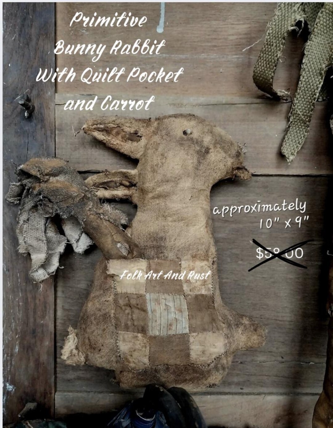 Primitive Pattern~ Easter Spring Bunny Rabbit With Quilt Pocket ...