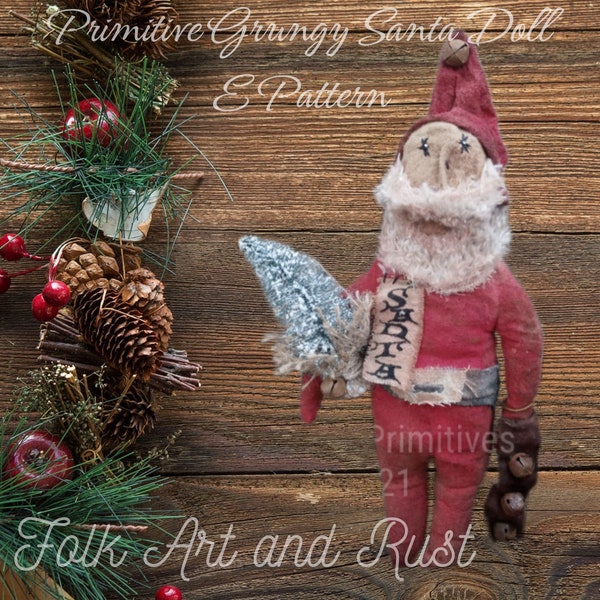 Primitive Santa Doll Patterns - Etsy