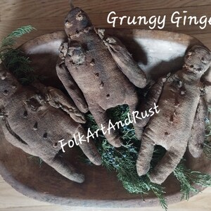 Primitive ~ Grungy GINGERBREAD Man Doll Pattern ~ Instant Download ...