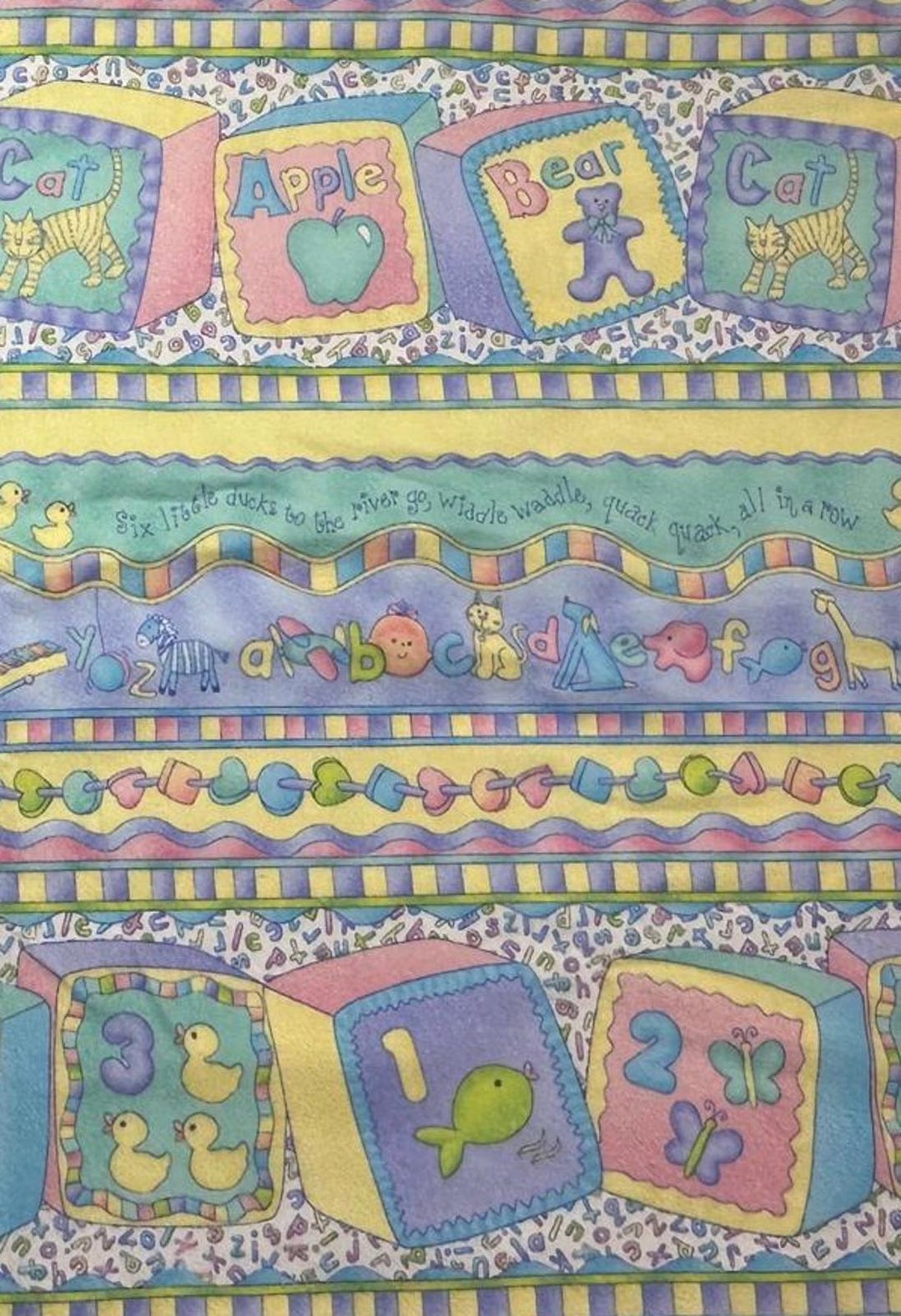 Moda Fabrics Kids Alphabet and Animal Print Sewing Fabric Panel - Etsy ...