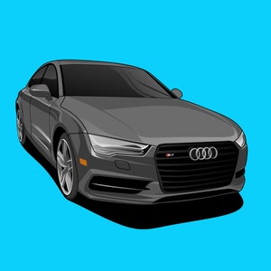 Custom Car Portrait Car Illustration Vector Art Custom | Etsy