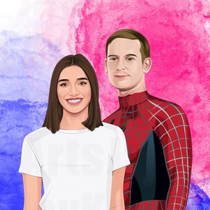 Hero Poster Gift Custom Super Portrait Digital Illustration - Etsy