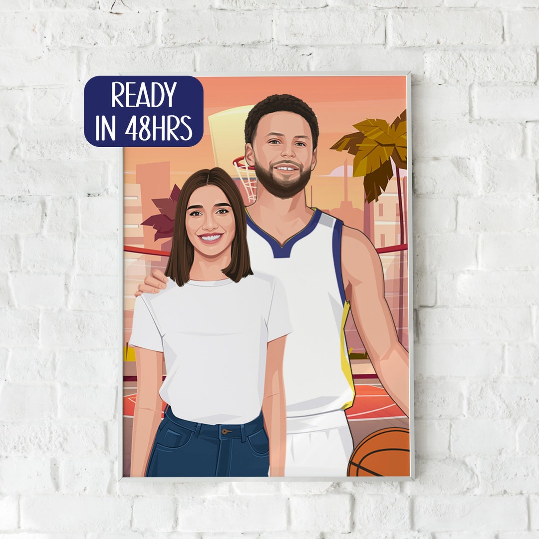 Custom Digital Drawing With Your Favourite Basketball Player, Digital ...