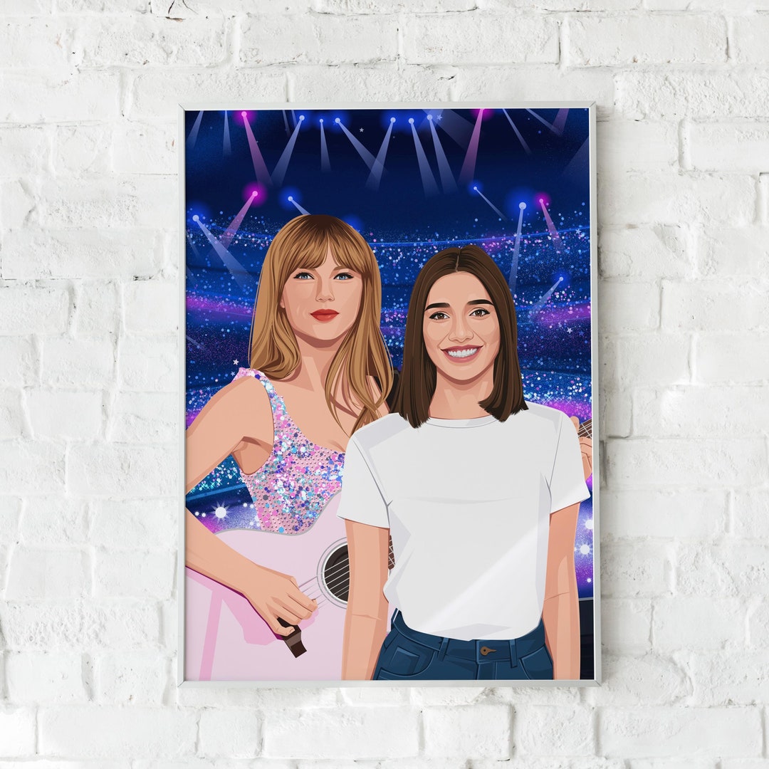 Singer Custom Gift for Her, Celebrity Custom Illustration, Christmas ...