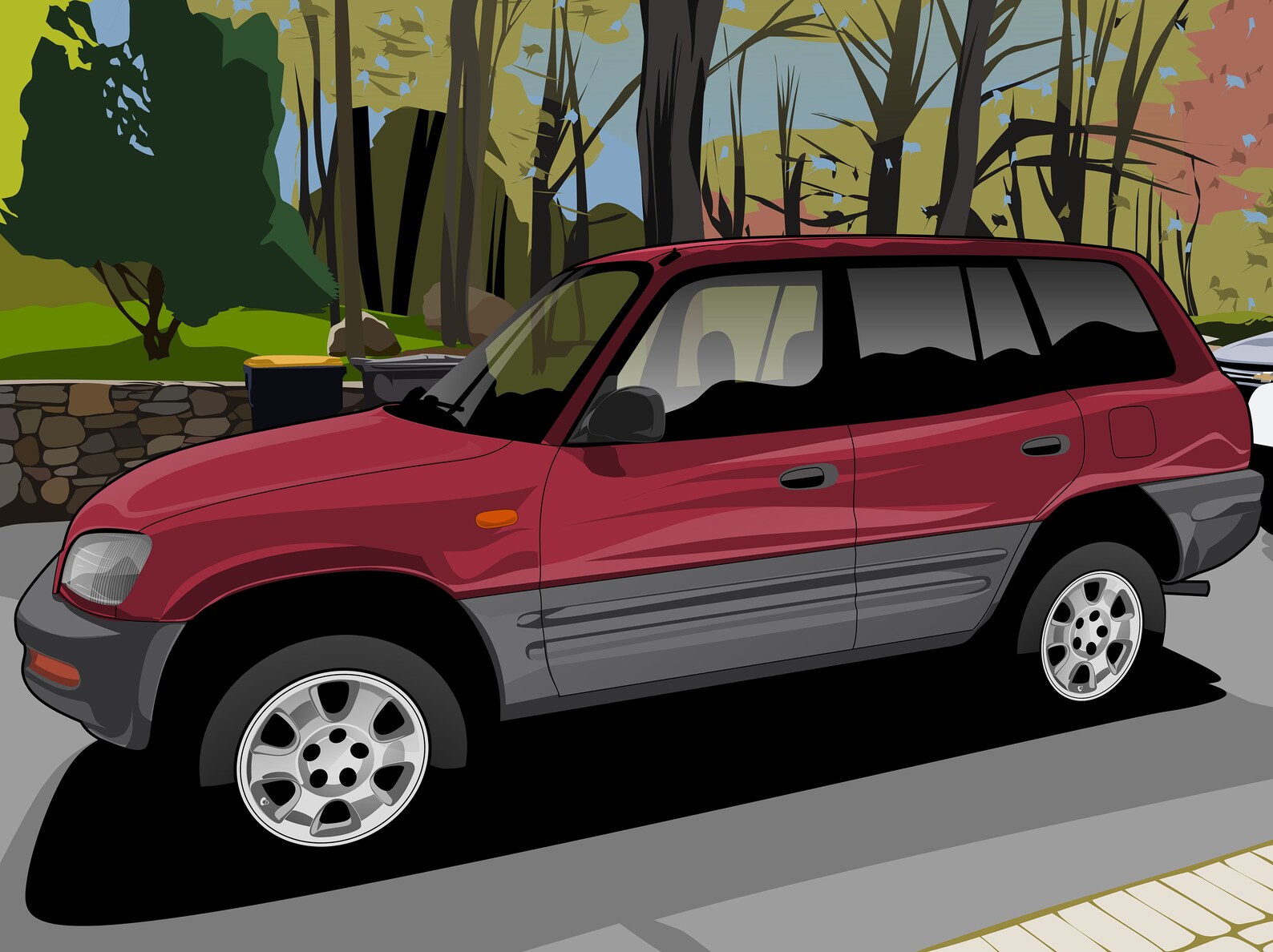 Custom Car Portrait Car Illustration Vector Art Custom | Etsy