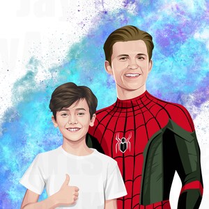 Hero Poster Gift Custom Super Portrait Digital Illustration - Etsy
